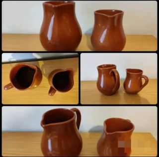 Caraffe in terracotta smaltata a lucido