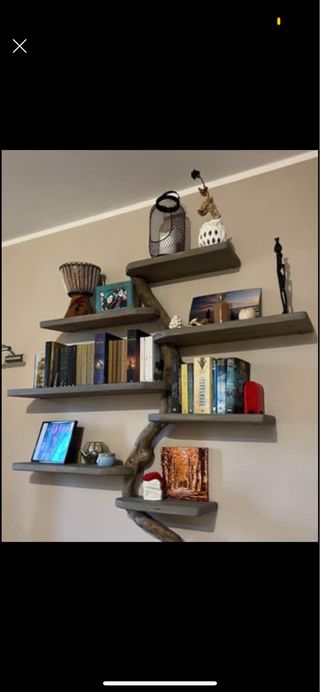 libreria legno fatta a mano