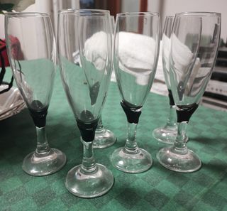 set 6 flute in vetro