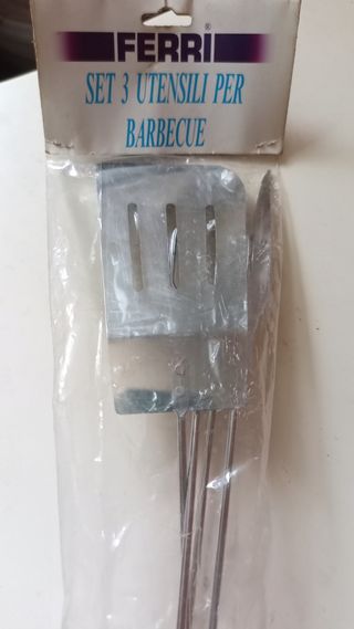Set 3 pezzi per barbecue