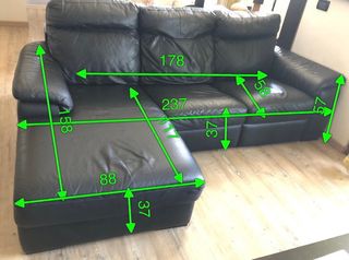 Divano con chaisse loungue + Pouf