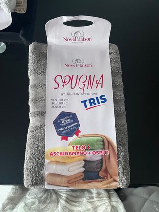 ascigamano 3 pezzi telo doccia ,viso,ospite