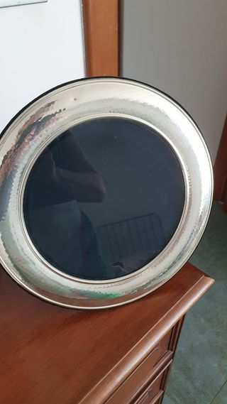 Cornice argento rotonda