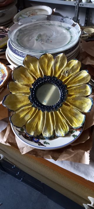 SPECCHIO A GIRASOLE FATTO A MANO