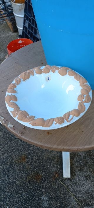 ALZATINA PORTAFRUTTA IN COTTO E CERAMICA