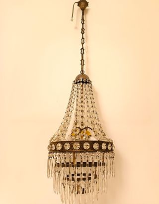 Lampadario stile impero color oro