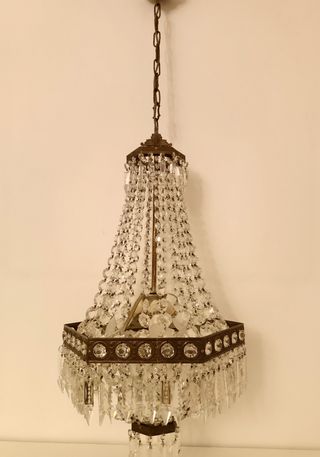 Lampadario stile impero color oro