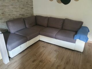 Divano angolare con cassone letto