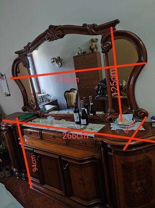 Mobile vintage con specchio