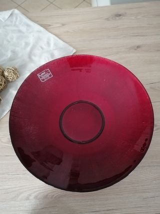 Centro tavola vetro rosso