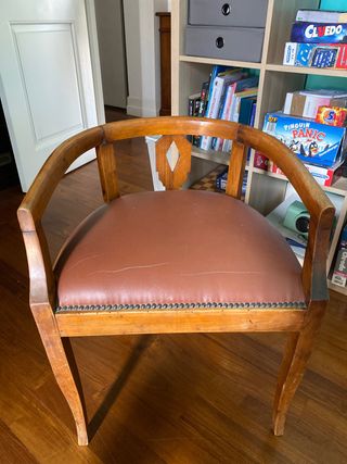 sedia antica in noce dei primi novecento