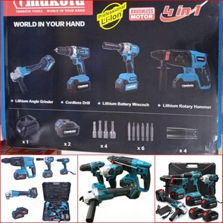 Set di 4 Chiave elettrica + smerigliatrice angolar