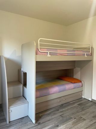 Letto a castello con soppalco estraibile