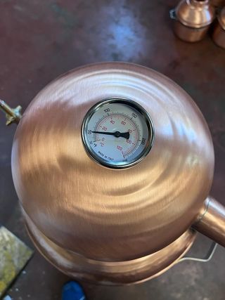 Alambicco distillatore da 50 litri a serpentina.