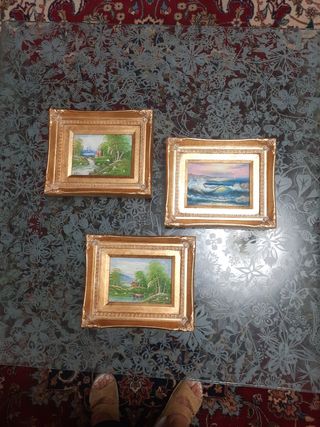 Tris di quadri con cornice BAROCCO