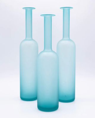 Tris of Vases Design Vintage Satin Glass 1970’s