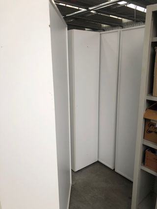 Armadio ufficio bianco a due ante dim. 90x46xH196