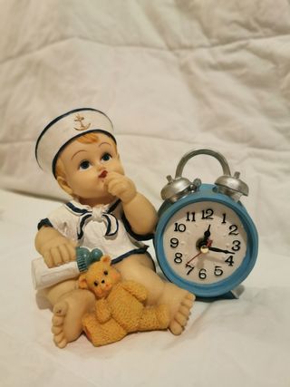 Salvadanaio baby marinaio orologio