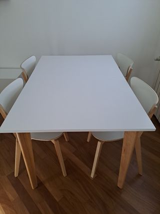 Tavolo Bianco gambe in legno design