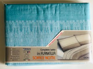 Completo letto 1 piazza e mezza in flanella Tessie
