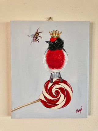 quadro dipinto con colori acrilici