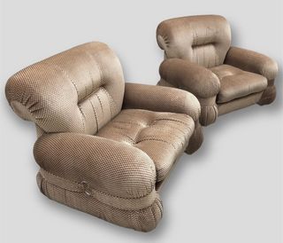 ADRIANO PIAZZESI PAIR OF ARMCHAIRS SPACE AGE