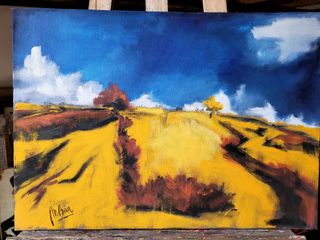 Quadro moderno olio su tela, pezzo uni