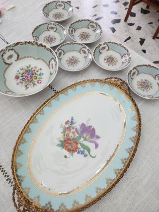 Vassoio e servizio macedonia Limoges