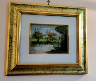 Quadro con sfondo naturalistico