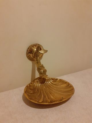 Portasapone da muro in ottone