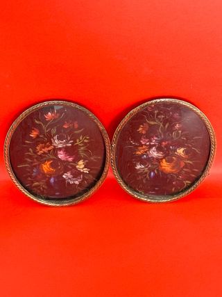 Coppia dipinti su rame