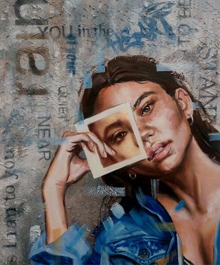 Dipinto Olio Su Tela cm 60x50 artista Simona Zecca