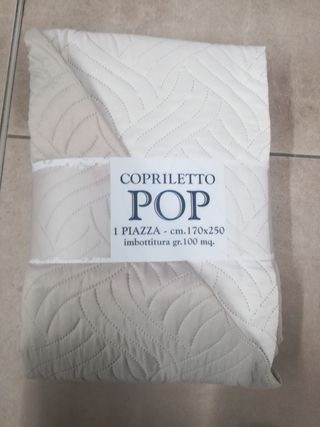 Copriletto 1 piazza grigio Pop