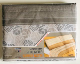 Completo letto matrimoniale flanella Tessier