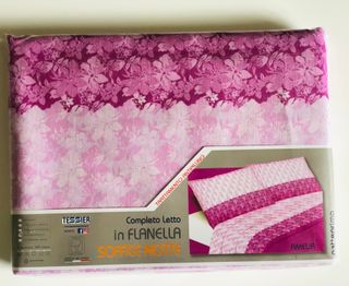 Completo letto matrimoniale in flanella Tessier