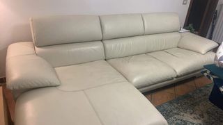 Divano in vera belle bianco marca Calia