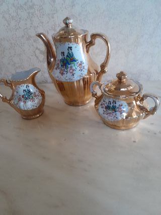 3 pezzi vintage giapponese caffettiera zuccheriera