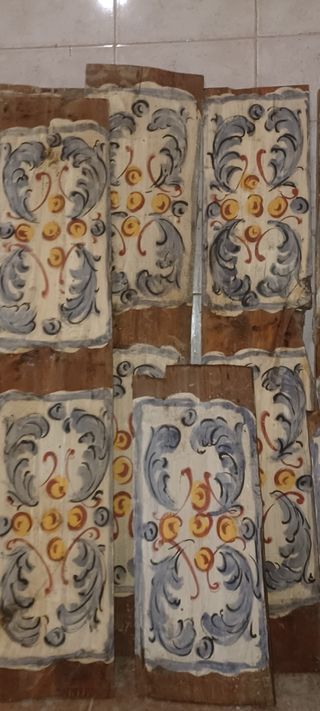 Tavole dipinte da soffitto antico