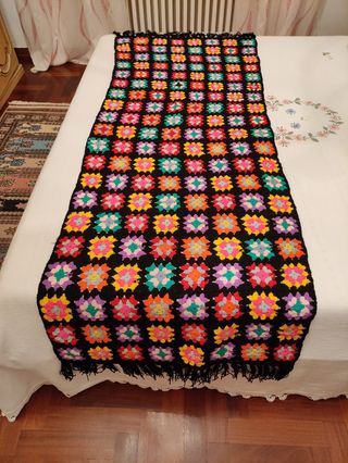 Coperta o scialle lana crochet