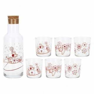 Thun Set Bottiglia con 6 bicchieri