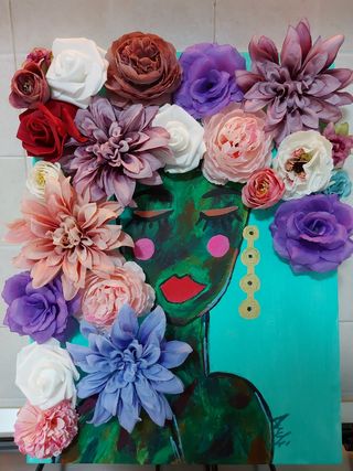 Quadro mixed media art "Laila"