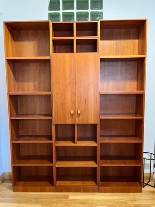 Libreria modulare impiallacciato ciliegio