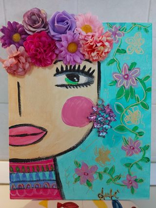 Quadro mixed media art Brenda