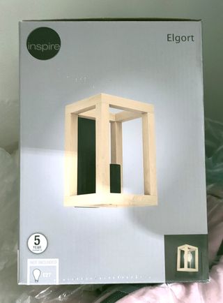 Lampadario Industrial Elgort nero in legno NUOVO