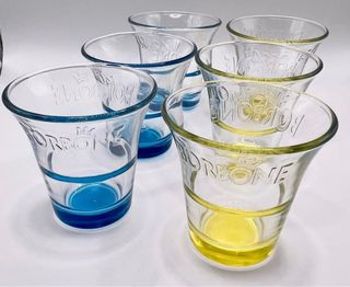 SET 6 BICCHIERINI CAFFE BORBONE VETRO COLORATI