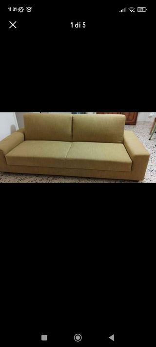 Divano letto in tessuto