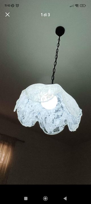 Lampadario in vetro di Murano