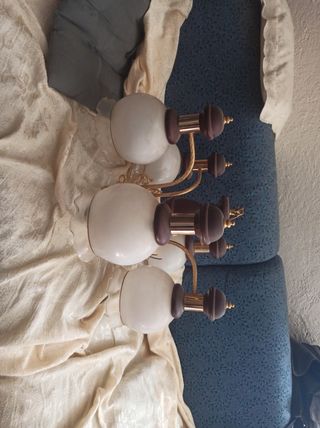 Lampadario cinque braccia, in Ottone e l