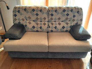 Divano 2 posti artiginale pelle e tessuto