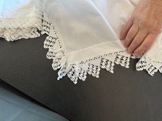 Lenzuolo orlo uncinetto